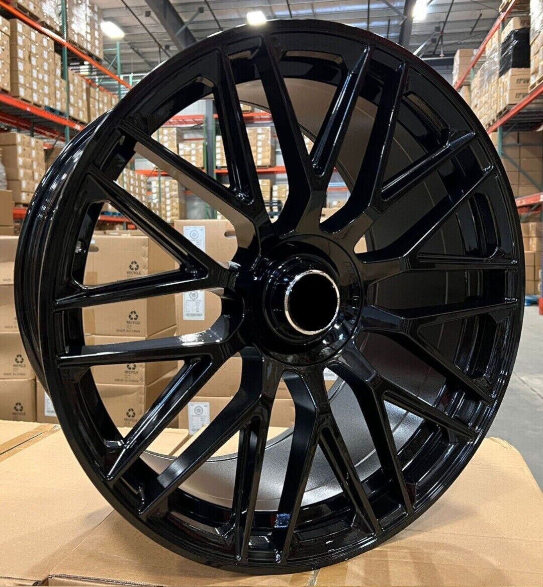 22" Black Wheels Fits Mercedes GLS GLE ML63 GL63 ML550 22x10 5x112 Rim ...