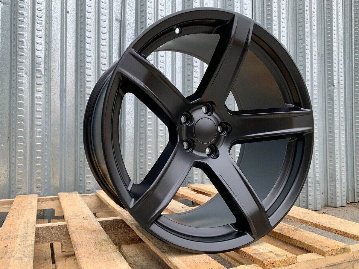 22" HC2 Hellraiser Satin Black Wheels Fits Dodge Charger Challenger Ma ...