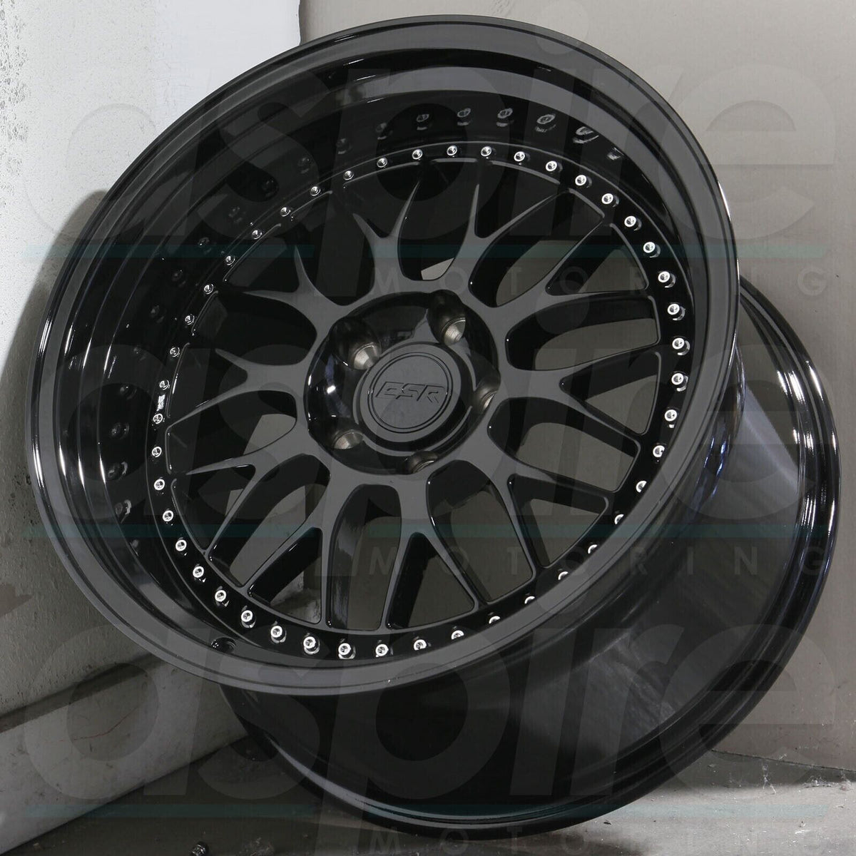19" ESR SR01 Gloss Black Wheels 19x10.5 +22 5x120 Deep Dish Rims Set 4 ...