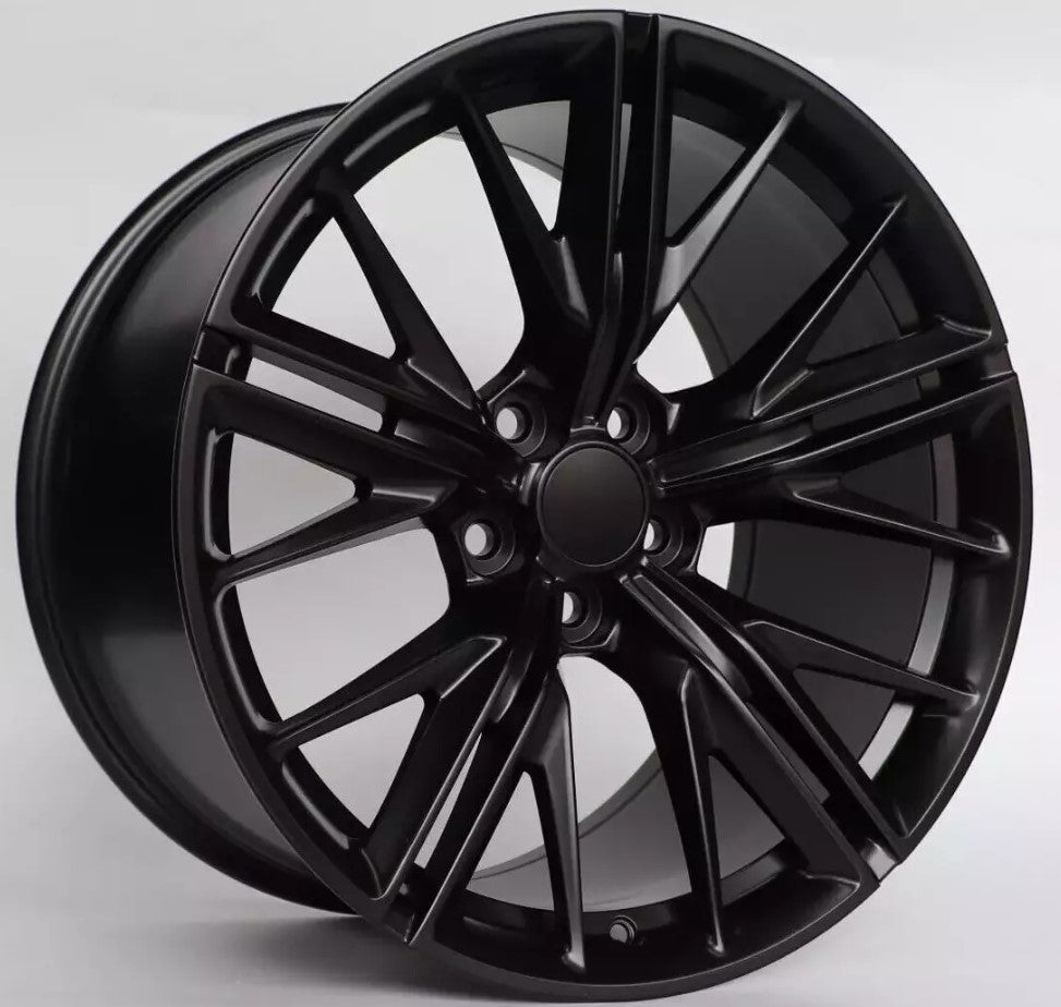20" Satin Black Wheels Fit Chevy Camaro 20x10 / 20x11 Chevrolet ZL1 St ...