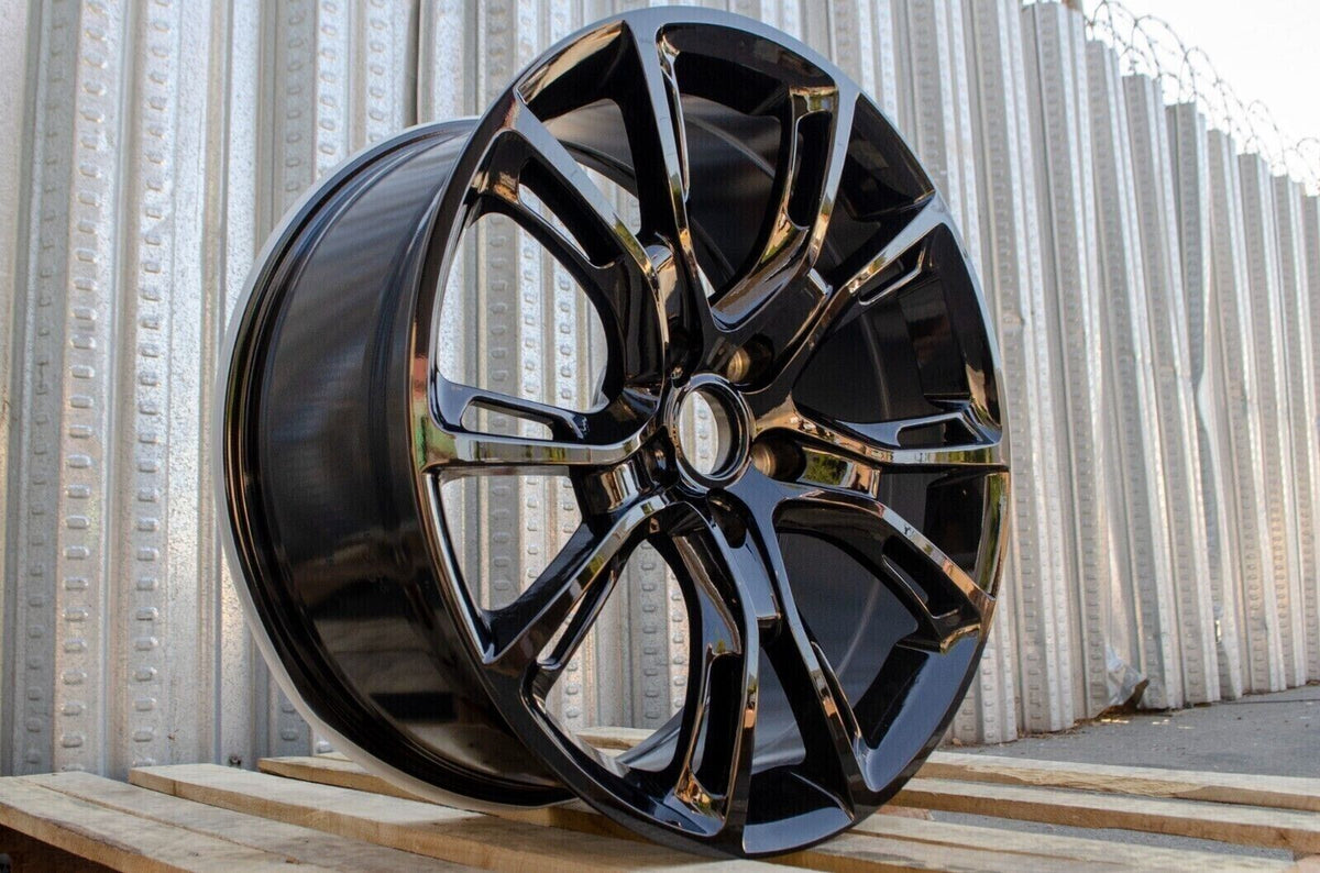 22" GLOSS BLACK WHEELS RIMS FIT JEEP WRANGLER SAHARA RUBICON OFF ROAD ...