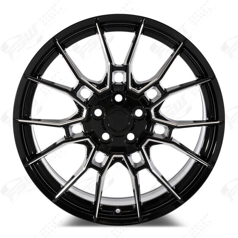 20" Wheels Fits Toyota Corolla TR-C Style Black Machined Set of 4 Rims ...