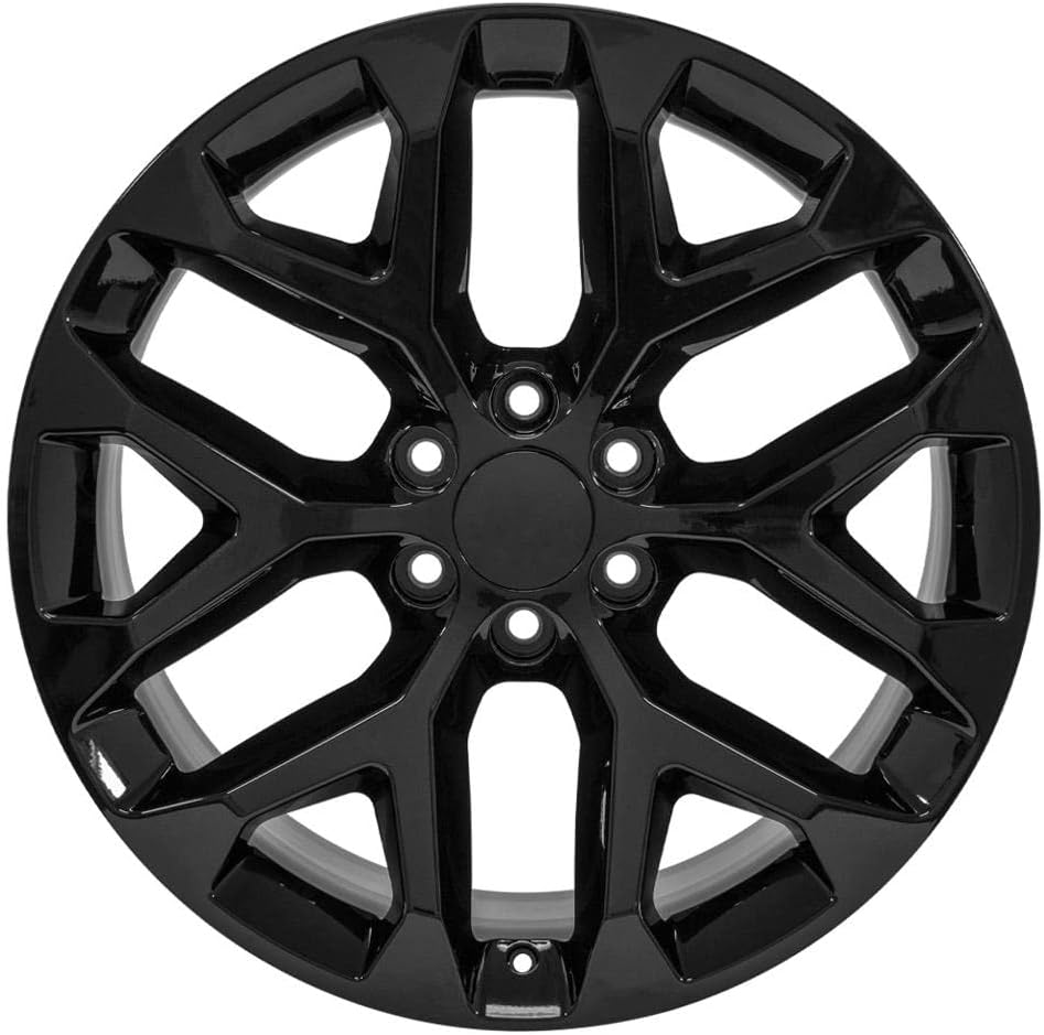 OE Wheels LLC 22 inch Rim Fits Chevy Silverado Snowflake Wheel CV98B 2 ...