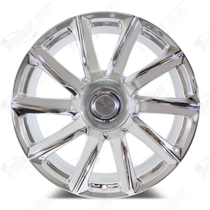 SET 4 24" Chrome Wheels Fit Cadillac Escalade Chevy Silverado 1500 GMC ...