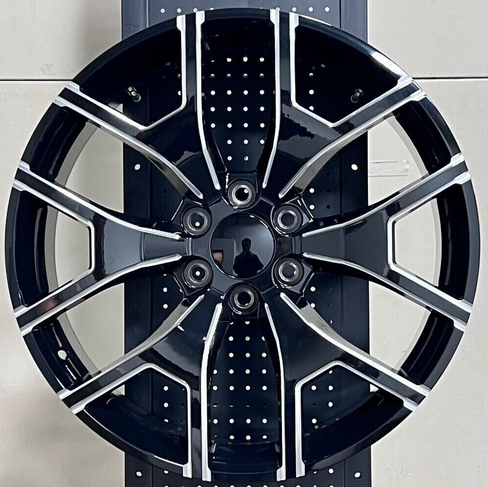 4 PCS 22" GLOSS BLACK WHEELS FIT 6X139.7 GMC SIERRA 1500 AT4 DENALI RI ...