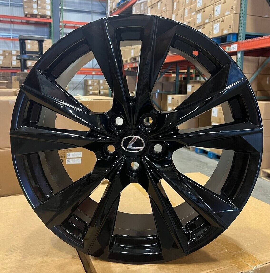 4 PC 19x8 5x114.3 GLOSS BLACK F SPORT STYLE WHEELS RIMS FOR LEXUS ES 2 ...