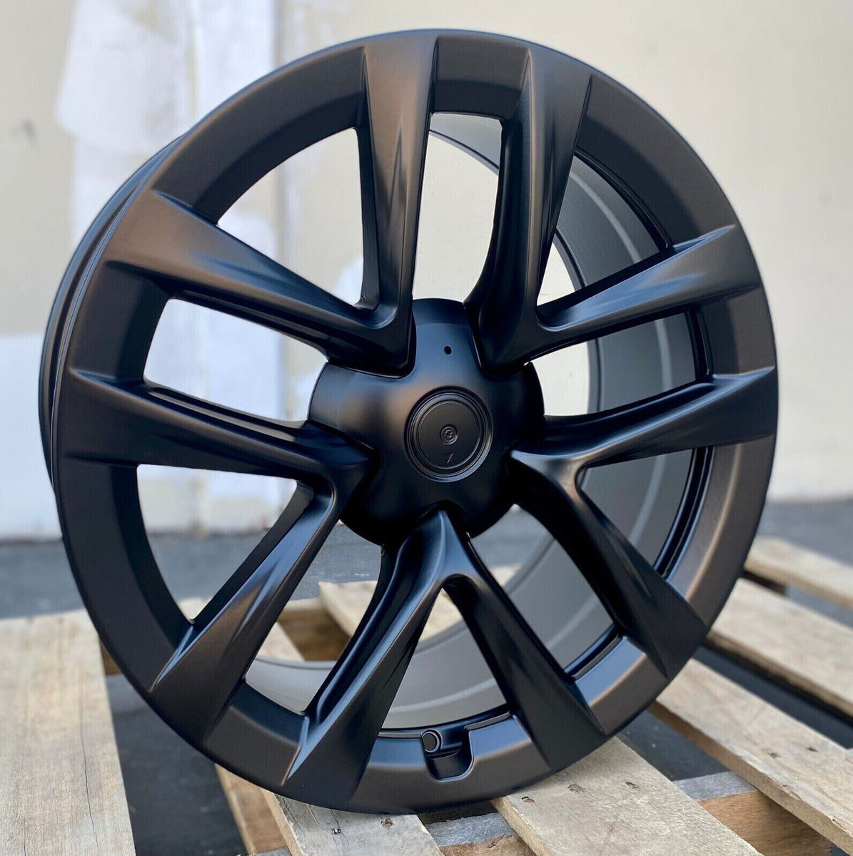 4 PCS 20x9.5" ET35 Wheels For Tesla Model Y Matte Black 20" Rims Set 5 ...