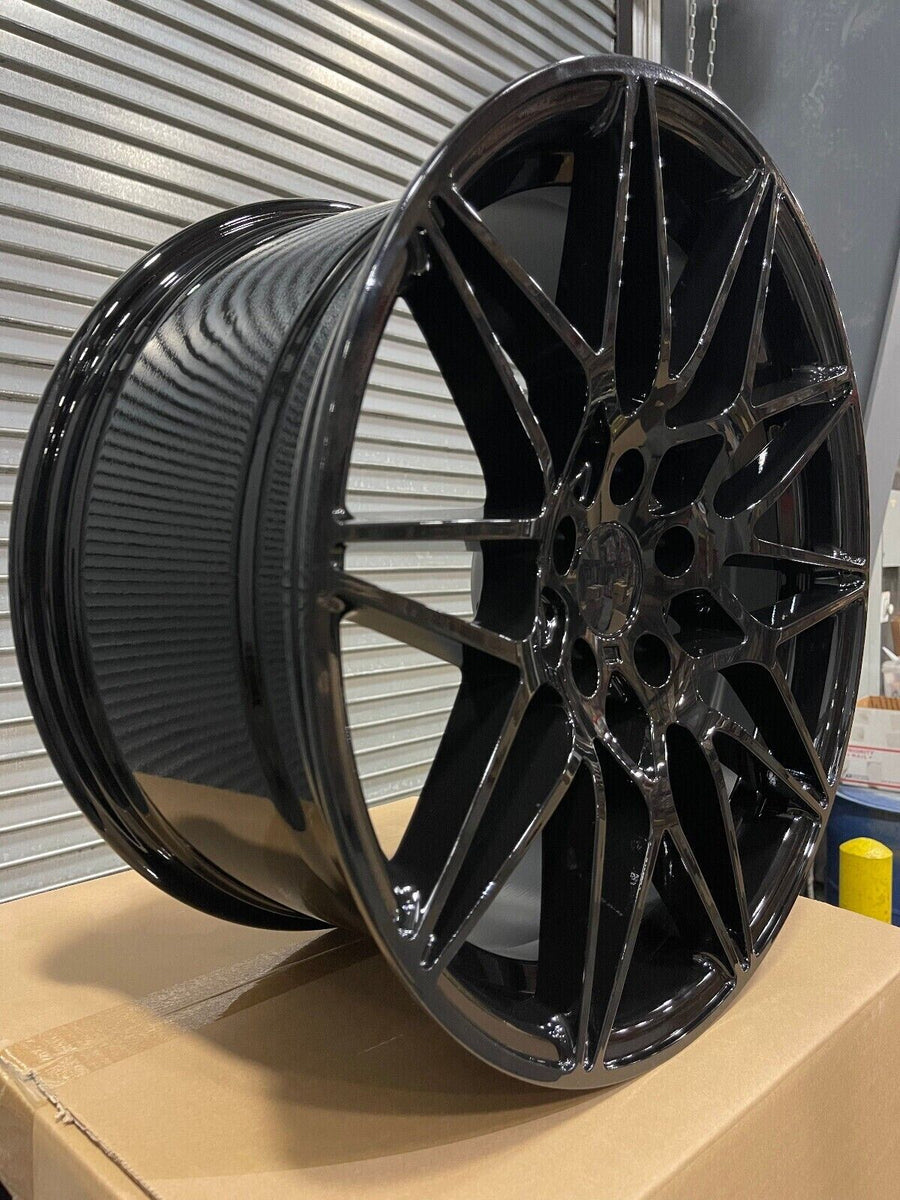 (4 PCS) 19" Gloss Black Wheels For BMW E90 E92 E93 F10 F30 F32 19x8 5x ...