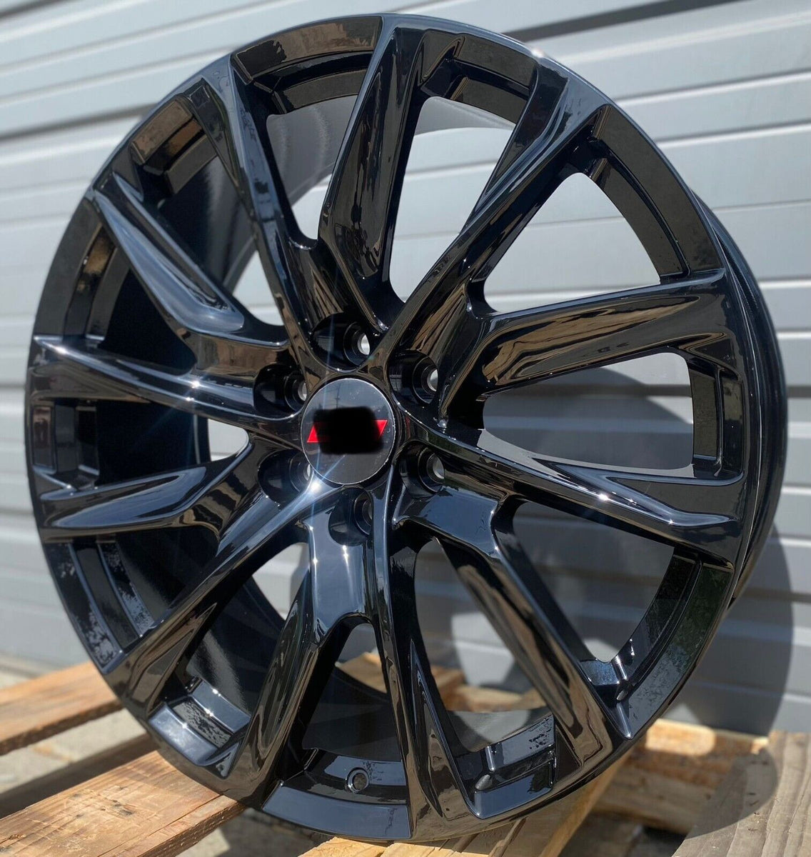 22" Gloss Black Wheels For Chevy Silverado GMC Tahoe Yukon Savana 22x9 ...