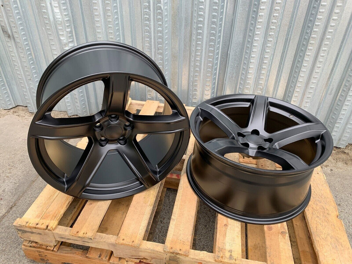 22" HC2 Hellraiser Satin Black Wheels Fits Dodge Charger Challenger Ma ...
