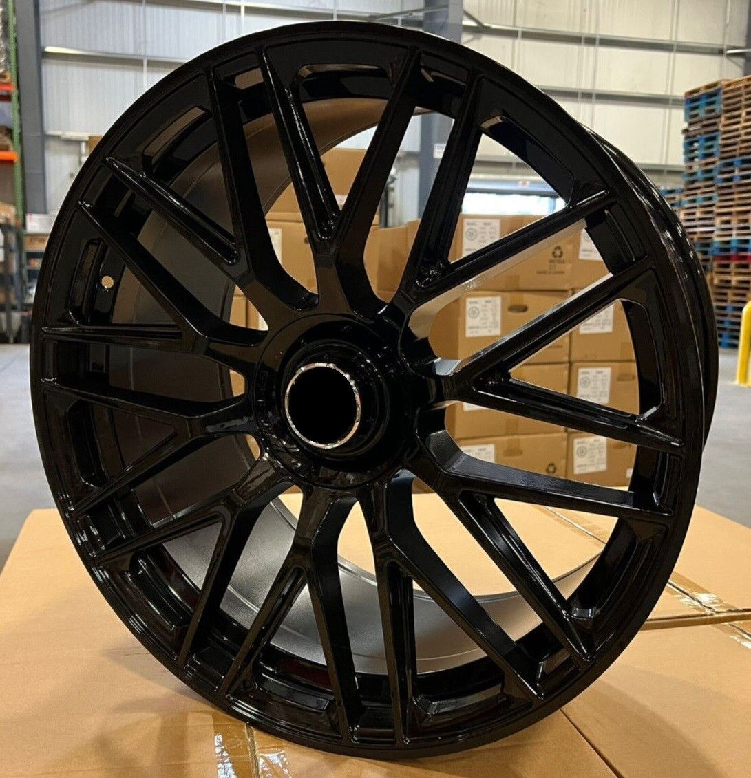 22" Black Wheels Fits Mercedes GLS GLE ML63 GL63 ML550 22x10 5x112 Rim ...