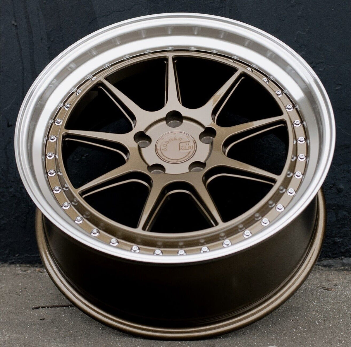 4 PCS 18x9.5 5x114.3 +30 Aodhan DSX Bronze 18 Inch Concave Wheels Set ...