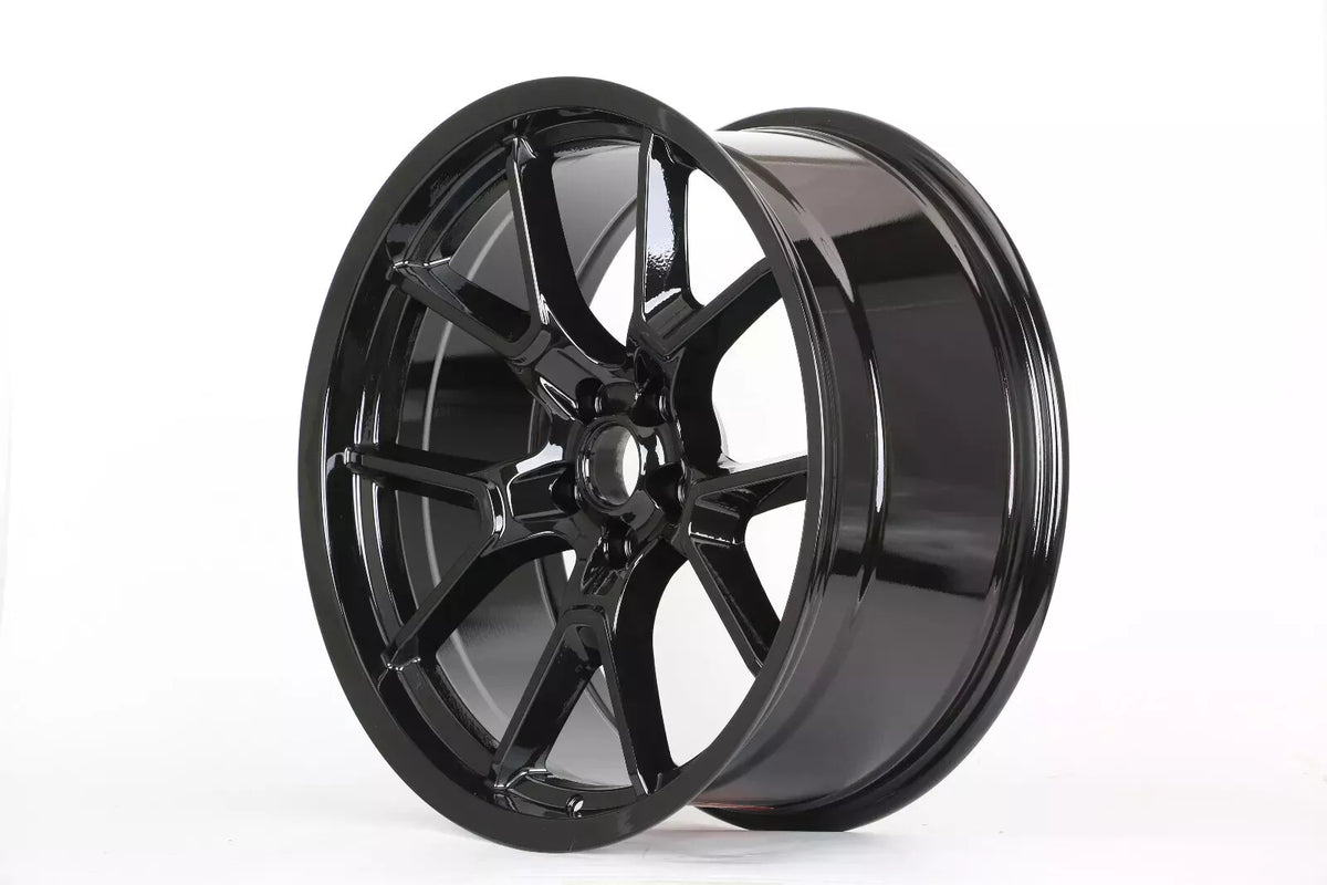 20x9 Gloss Black Wheels Fit Dodge Charger Challenger 20" 5x115 Rims Se ...