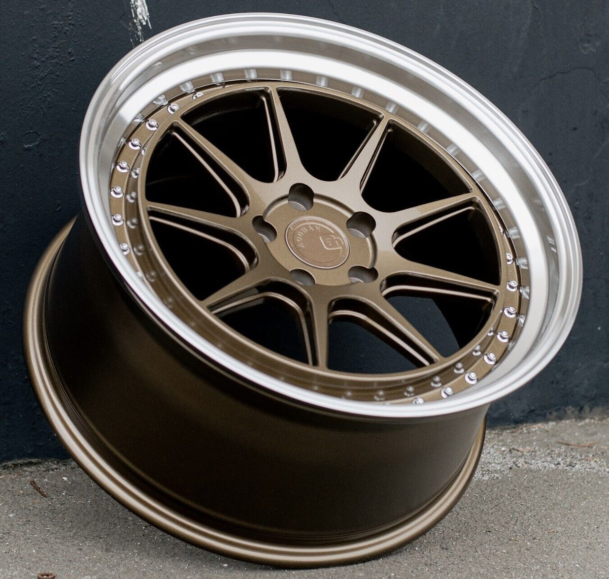 4 PCS 18x9.5 5x114.3 +22 Aodhan DSX Bronze 18 Inch Concave Wheels Set ...