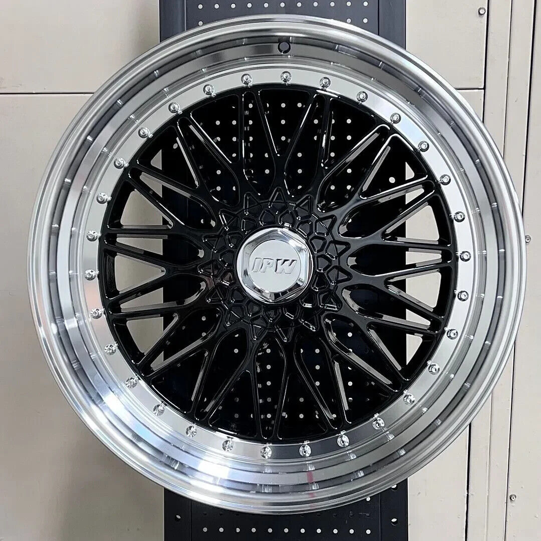 22" EURO RS STYLE BLACK WHEELS RIMS 22X9 5X112 / 5X114.3 +30 NEW SET O ...