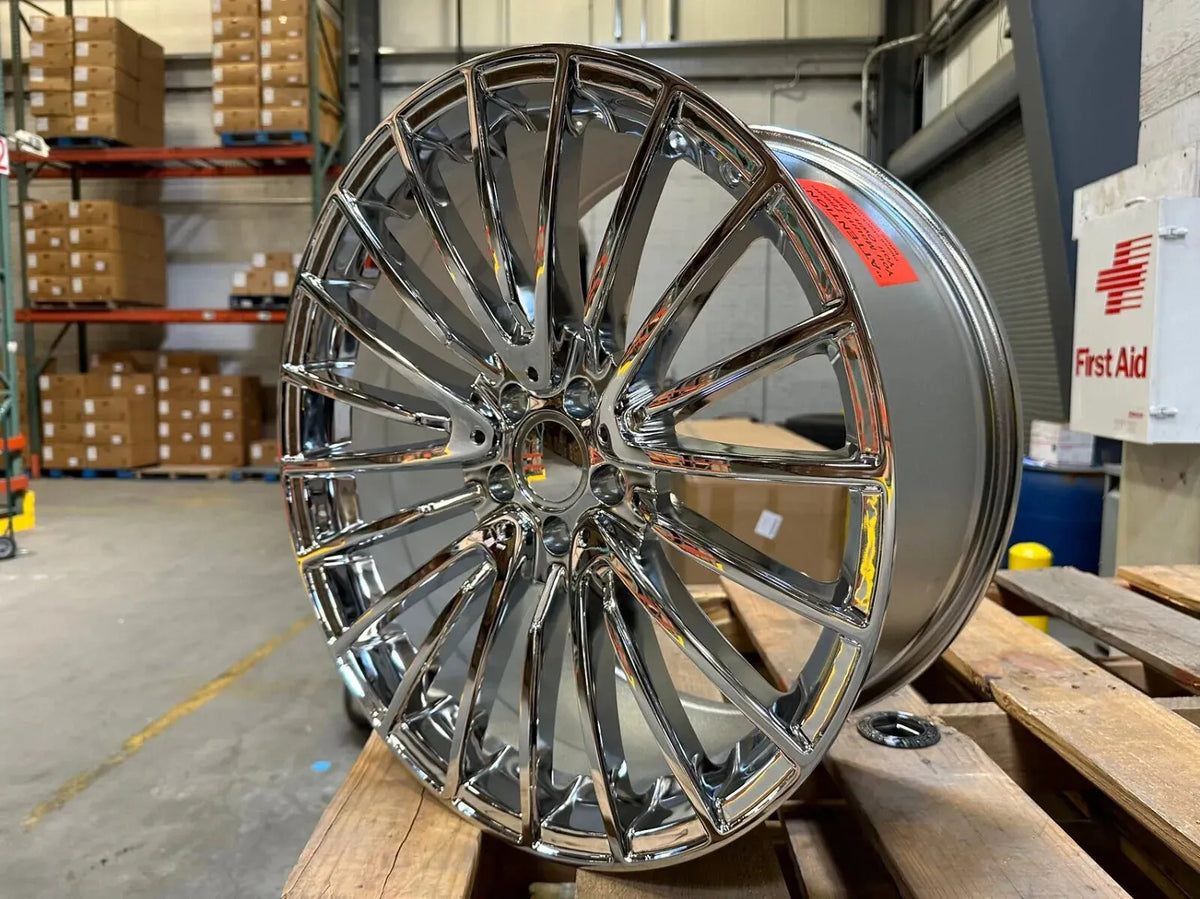 22x10 Chrome Wheels For Mercedes Benz GL450 GLE350 GLE450 ML350 ML550 ...