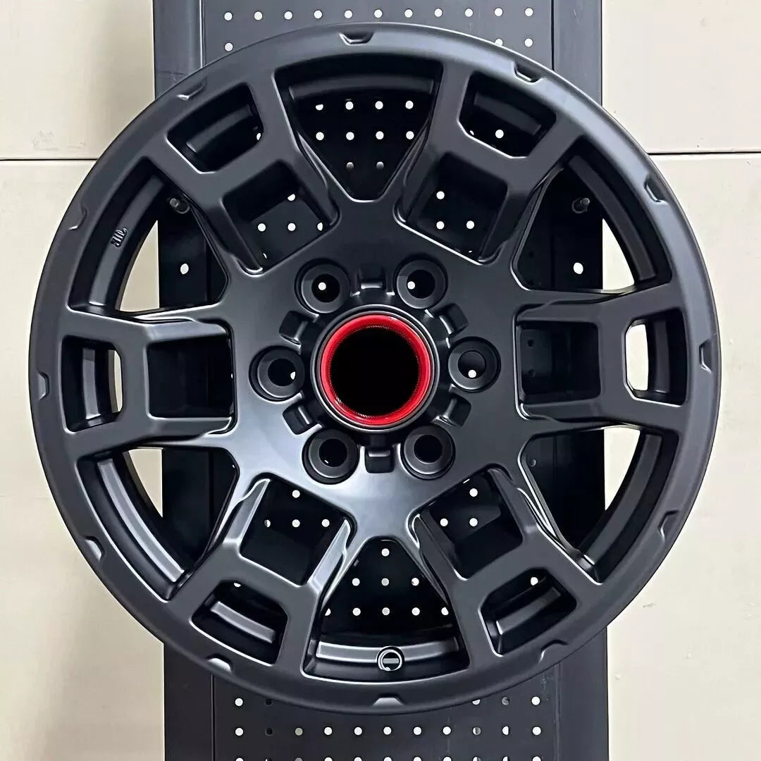 17x7 Wheels Fit 4Runner Tacoma GX460 GX470 6x139.7 +4 Satin Black 17 ...