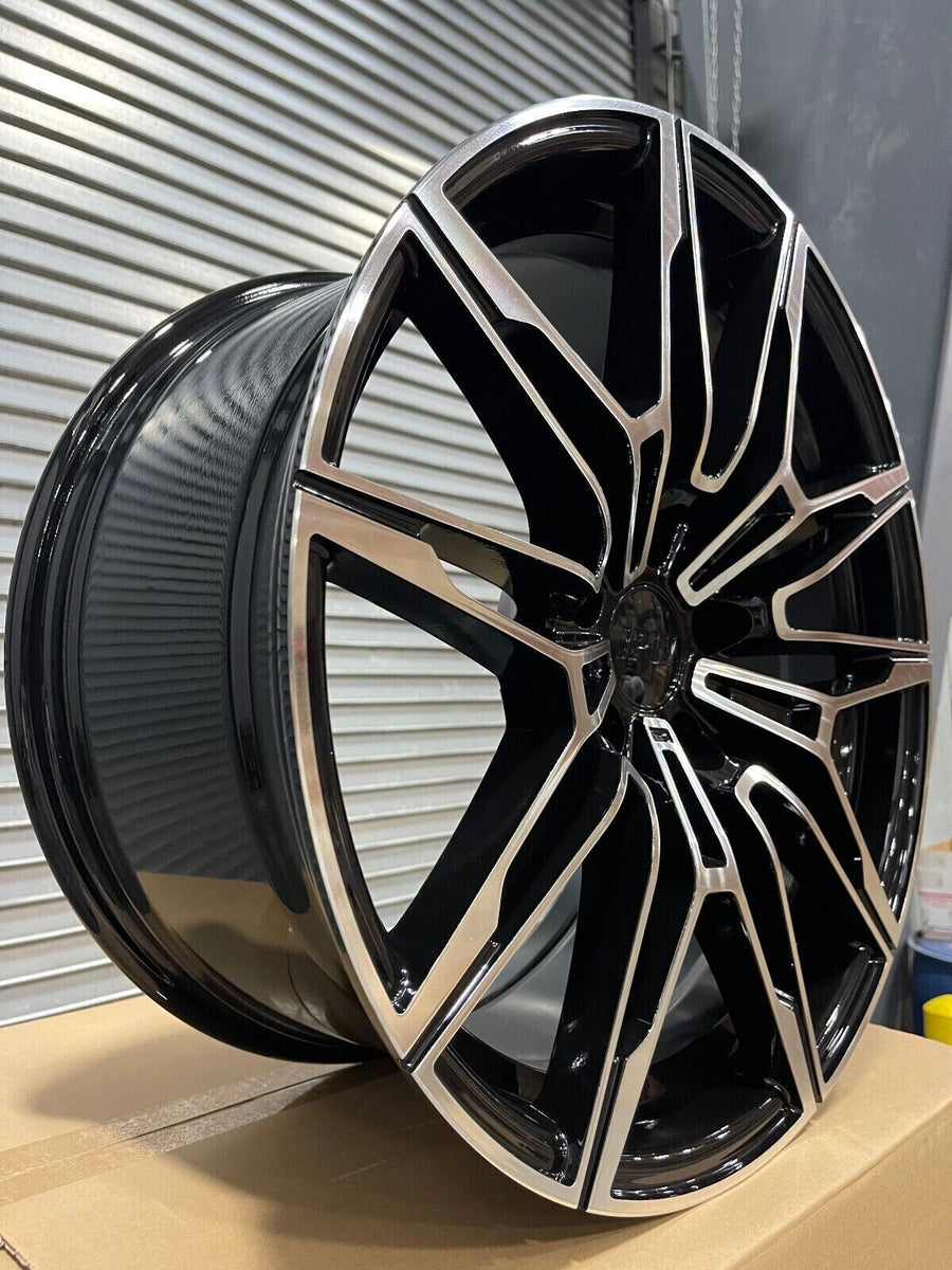 4 PCS 18" STAGGERED Wheels Rims Black Machine 5x120 fits BMW E36 E46 E ...