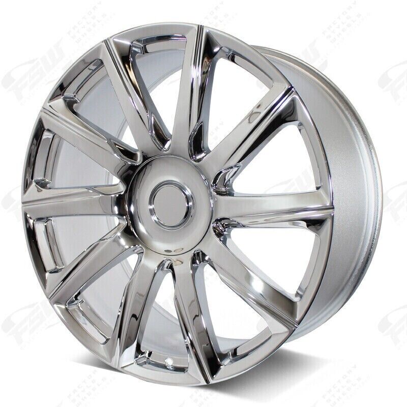 SET 4 24" Chrome Wheels Fit Cadillac Escalade Chevy Silverado 1500 GMC ...