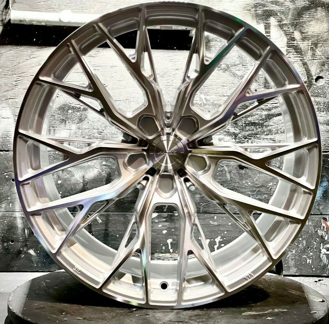 18x8.5 MRR GF5 Wheels 5x114.3 +20 Silver Machined 18" Ground Force Rim ...