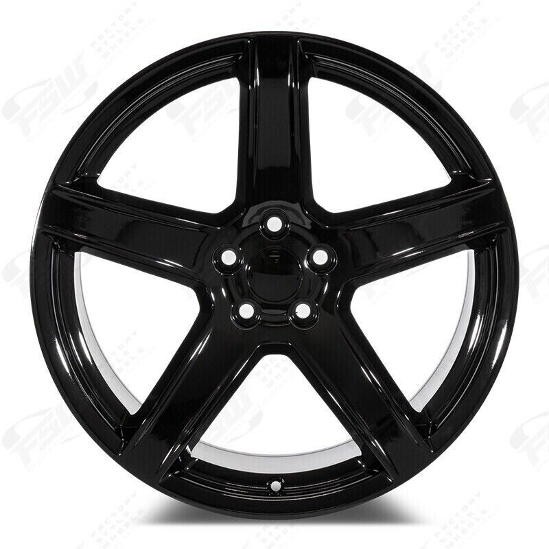 24" Gloss Black Wheels Hellcat Dodge RAM 1500 Durango Dakota 24x10 5x1 ...