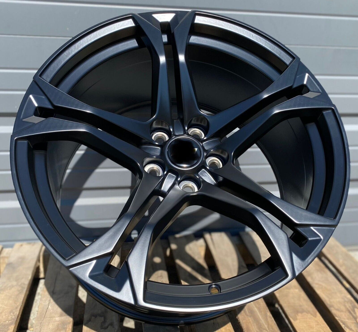 20" Matte Black Wheels 20x10 / 20x11 5x120 Fit Chevrolet Camaro Chevy ...