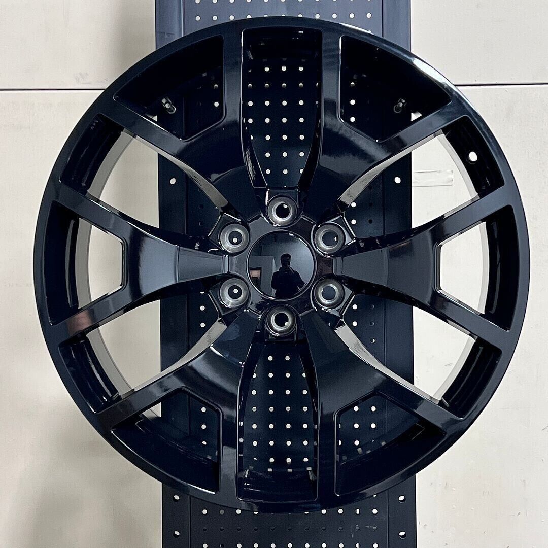 24x10 GLOSS BLACK 24" WHEELS FIT 6X139.7 CHEVY TAHOE YUKON SUBURBAN Z7 ...