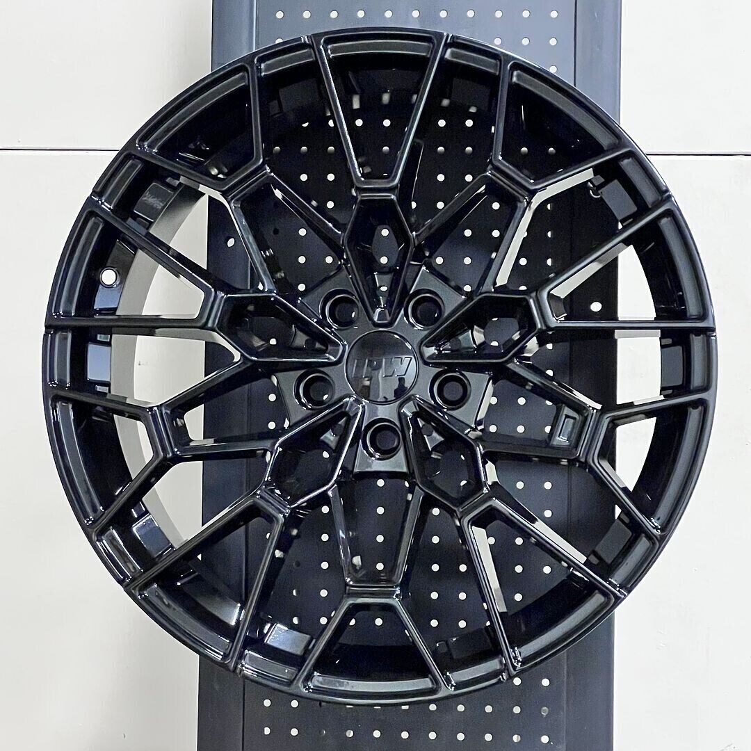 20" W717 GLOSS BLACK STAGGERED WHEELS RIMS FITS BMW 330i M340i 330e XD ...