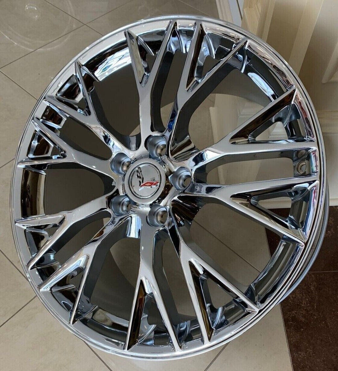 18x8.5 / 19x10 Chrome Wheels For Corvette C6 C7 5X120.7 Staggered Rims ...