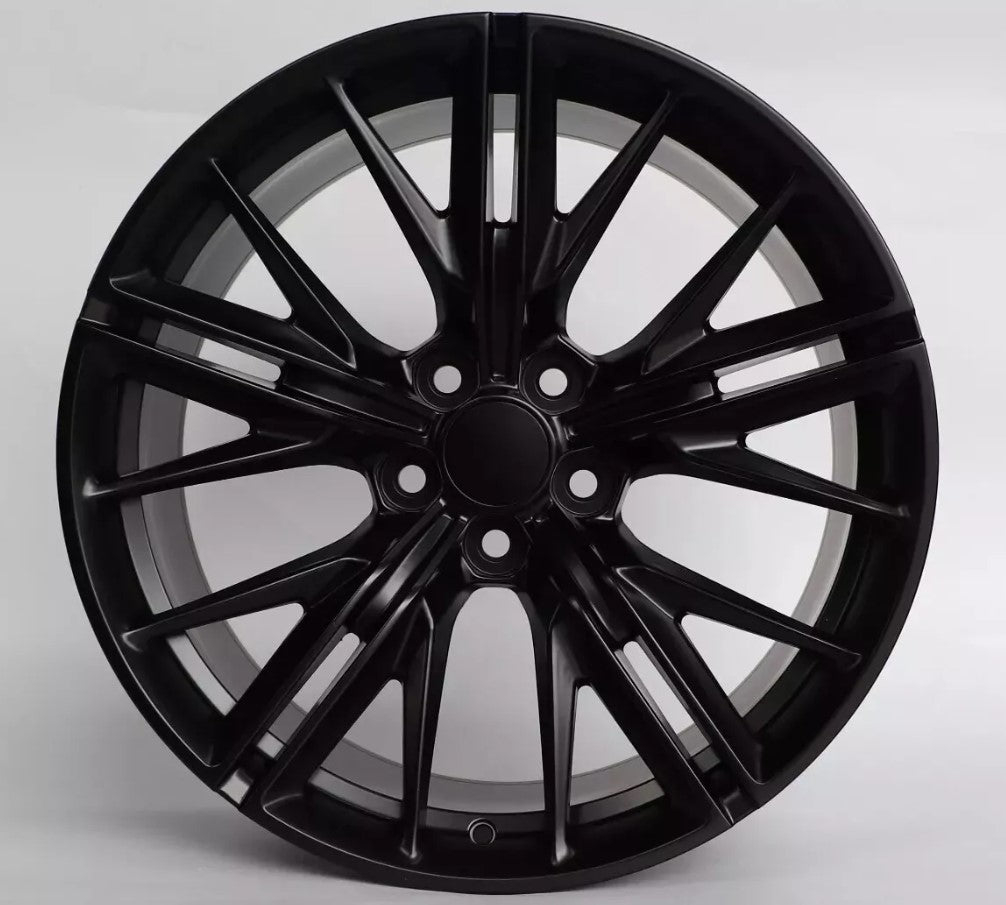 20" Satin Black Wheels Fit Chevy Camaro 20x10 / 20x11 Chevrolet ZL1 St ...
