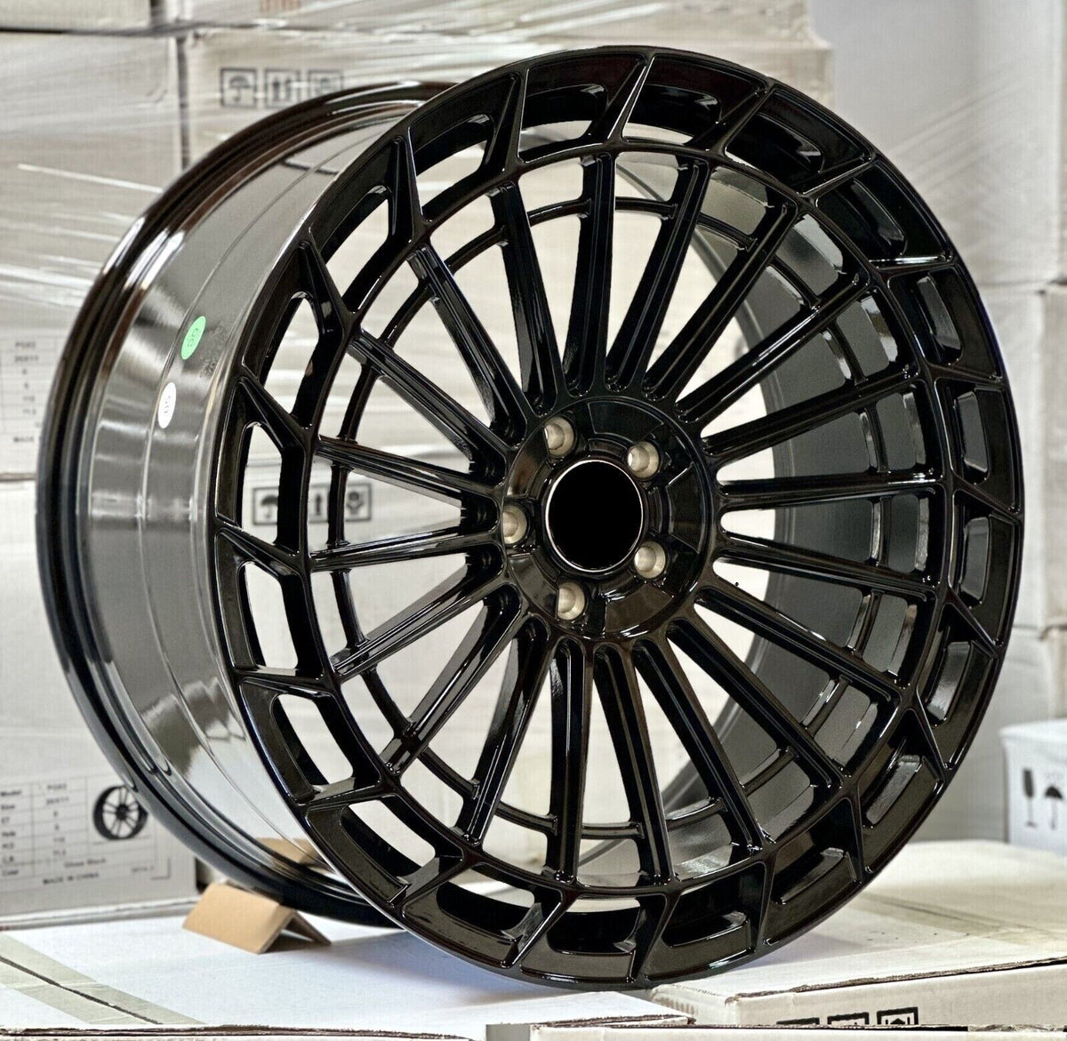 (Set 4) 19" Wheels For Mercedes C250 C300 C350 E350 19x8 / 19x9 Stagge ...