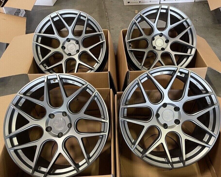 20" Aodhan AFF2 Matte Grey Wheels 20x10.5 +35 5x120 Rims Set 4 ...