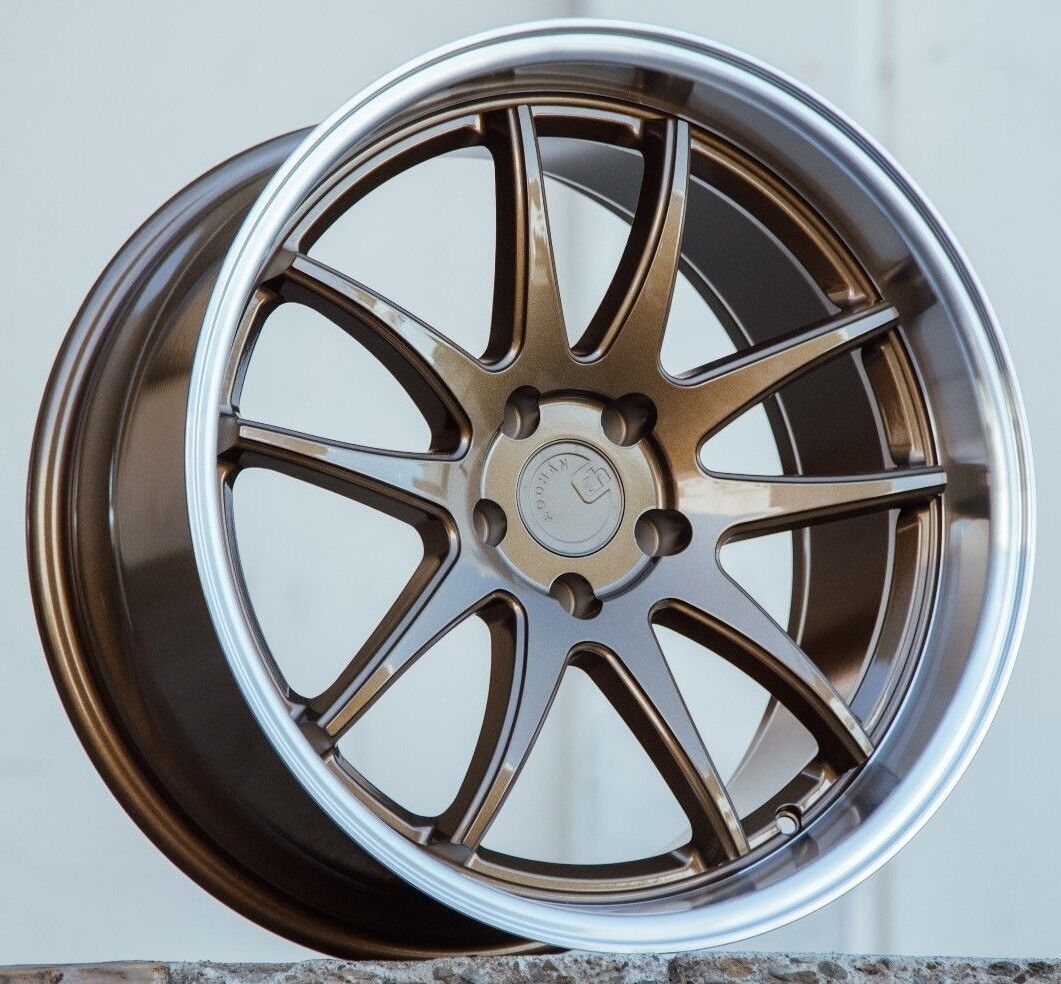 18" AODHAN DS02 Wheels 18x8.5 / 18x9.5 5x100 +35 Bronze With Machined ...