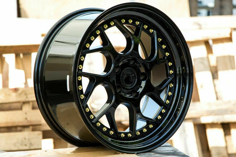 18" Aodhan DS01 Wheels 18x8.5 / 18x9.5 +35 5x100 Gloss Black Rims Set ...