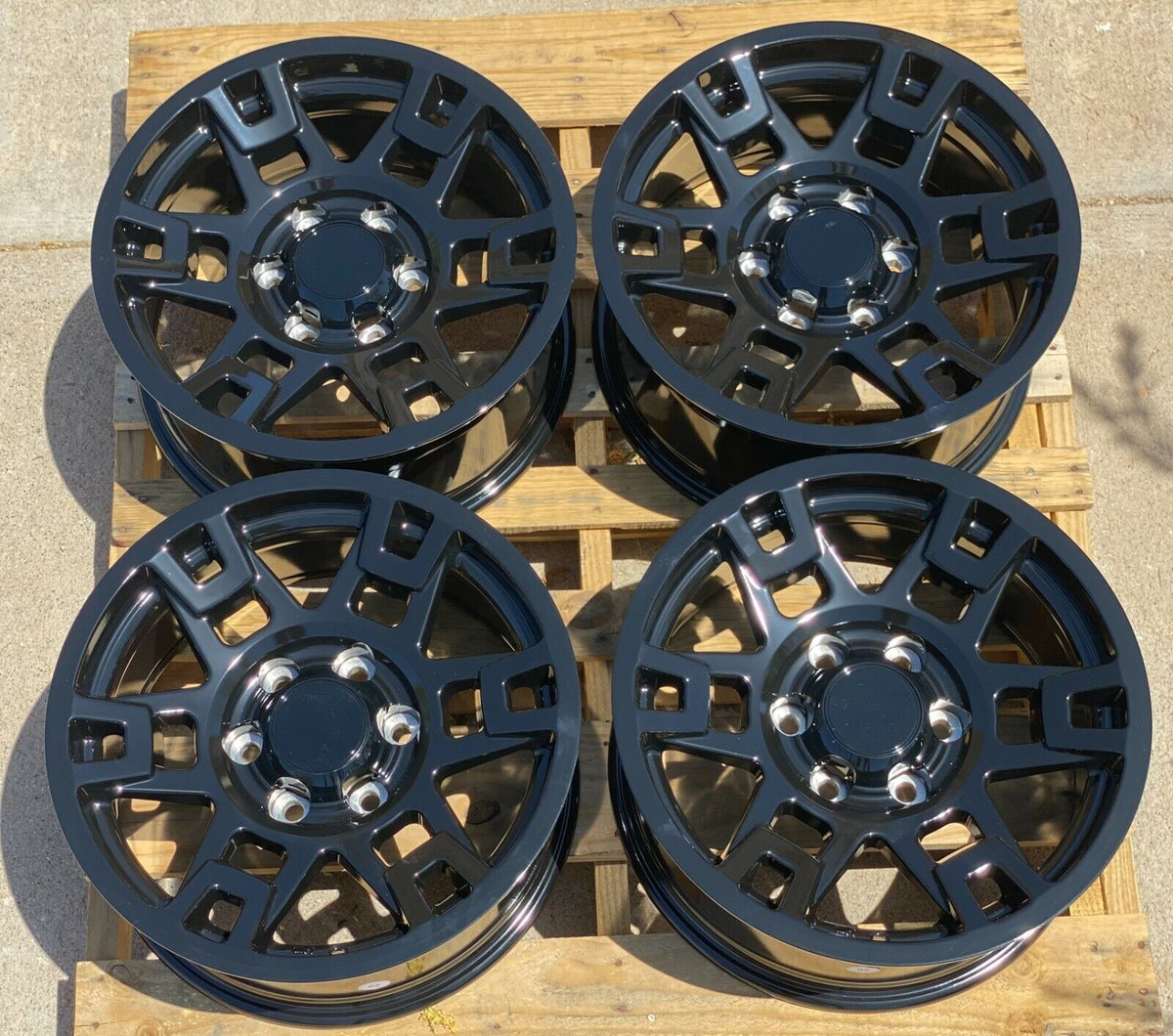 17x8 Wheels Fits Toyota 4Runner Tacoma 17 Inch 6x139 +5 Gloss Black Ri ...