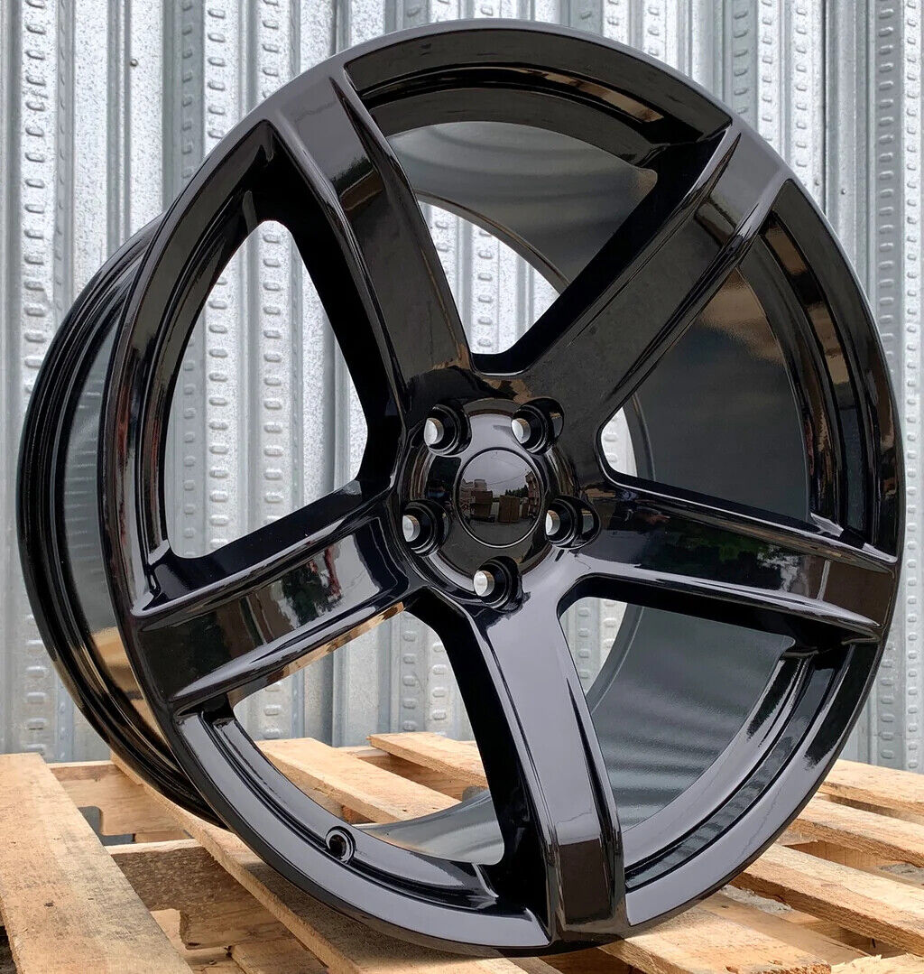 22" Wheels Fits Dodge Durango Jeep Grand Cherokee 5x127 Gloss Black HC ...