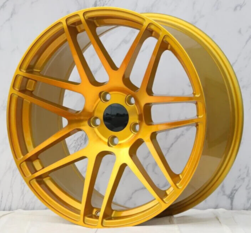 19" Wheels 19x9 +32 5x114.3 73.1 Gold Tuner Style For Tesla Model 3 Y ...