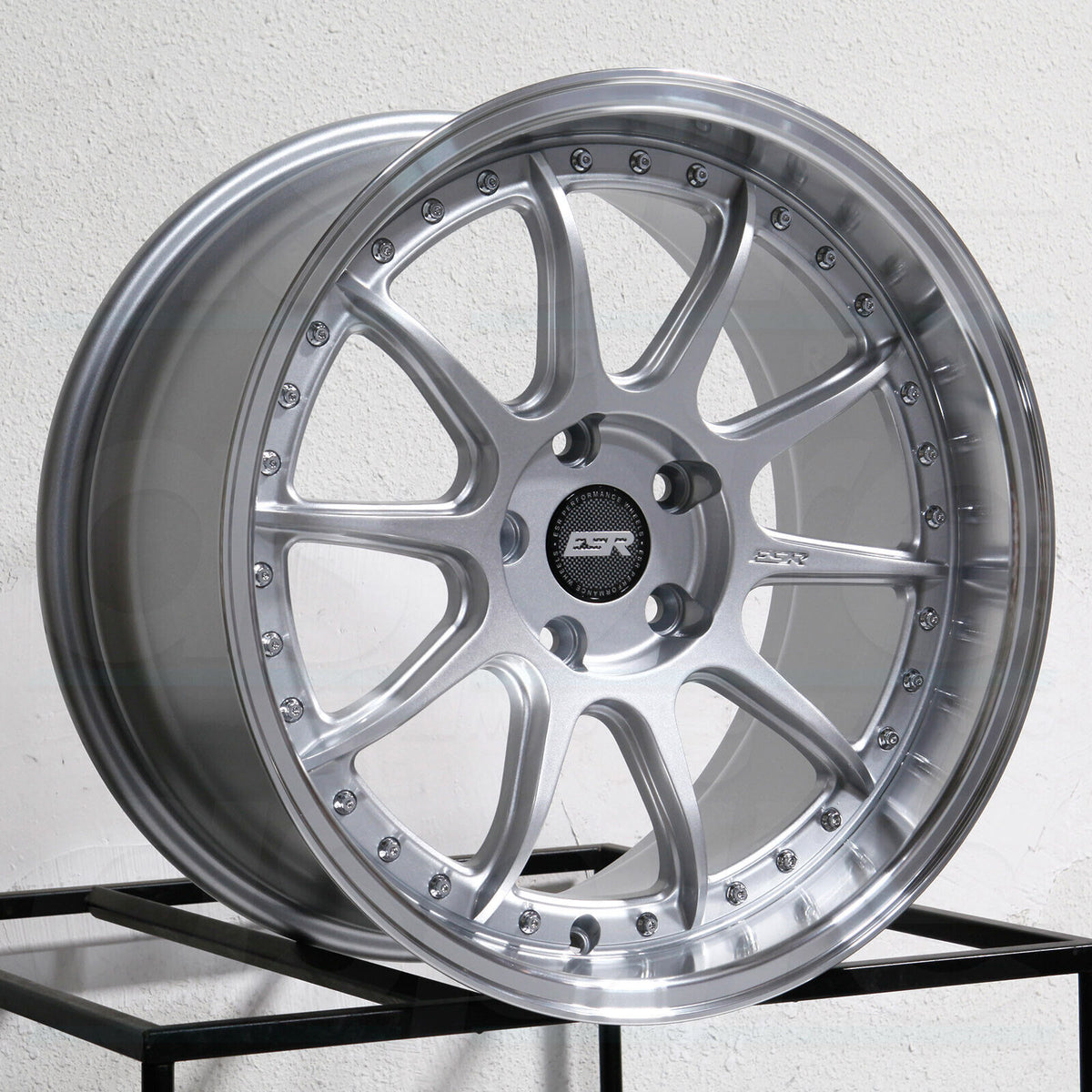 ESR CS12 19x9.5 5x114.3 35 Hyper Silver Wheels(4) 72.56 19" inch Rims ...