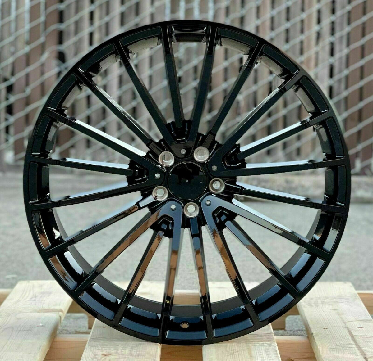 19x8.5 Gloss Black Wheels Fit Mercedes S430 S500 S550 CL500 CL550 19 ...