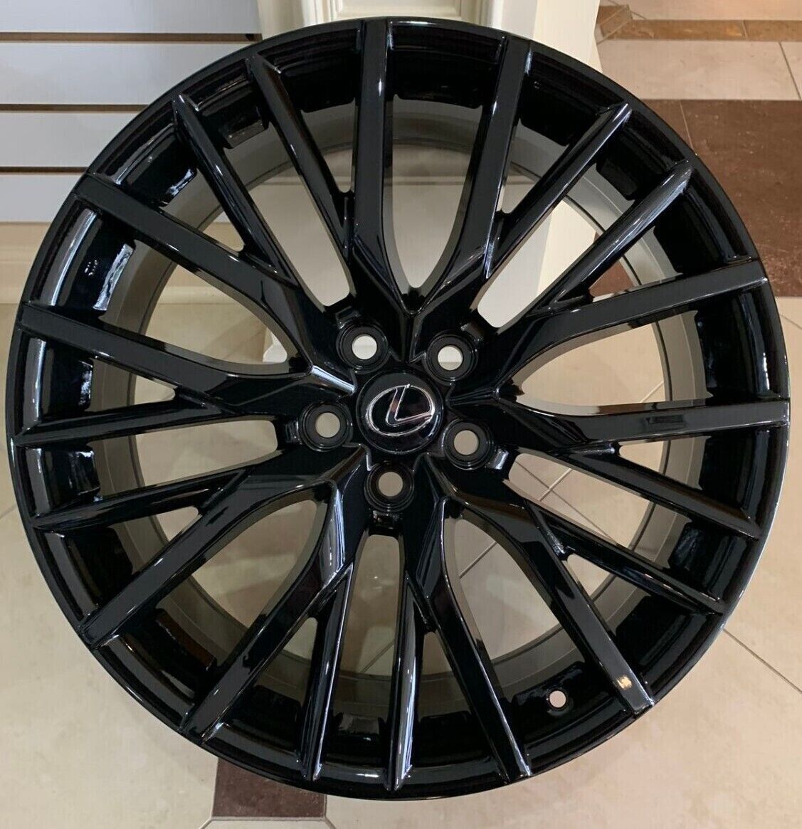 17" Wheels For Lexus RX350 RX450 IS250 17x7 +35 5x114.3 Gloss Black Ri ...