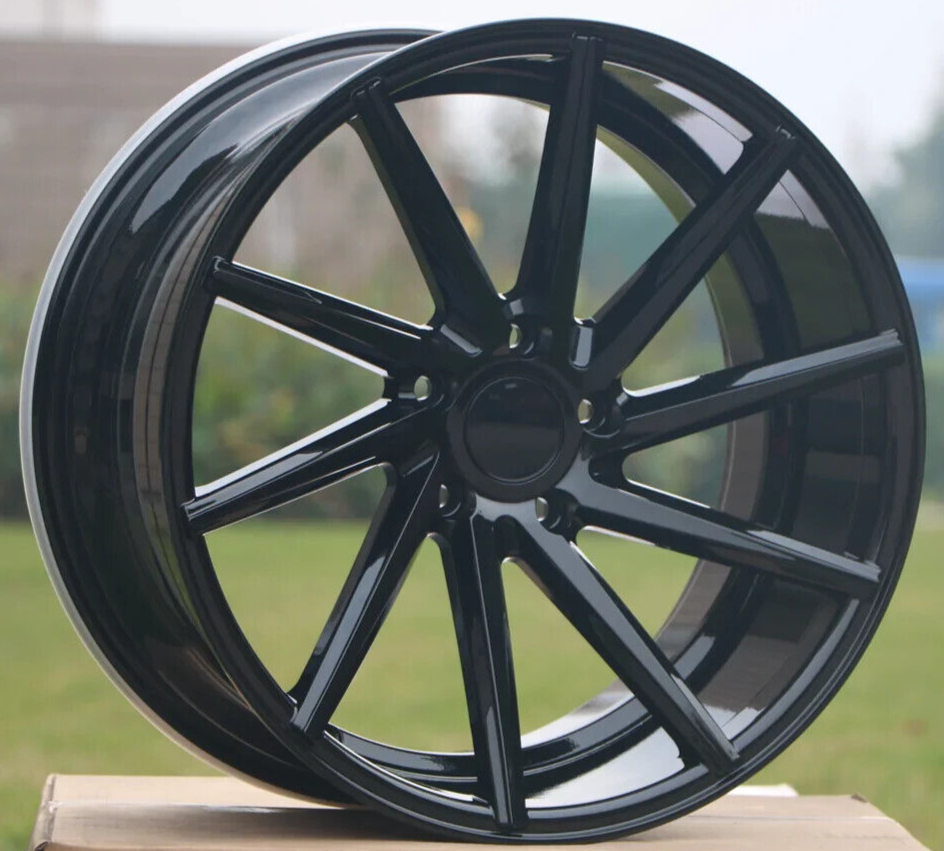 19" Wheels 19x8.5 19x9.5 +35 5x114.3 Tuner Black Rims Set 4 For Accord ...