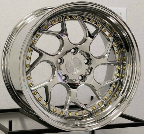18" Aodhan DS01 Wheels 18x8.5 5x100 +35 Vacuum Chrome DS1 Rims Set 4 ...
