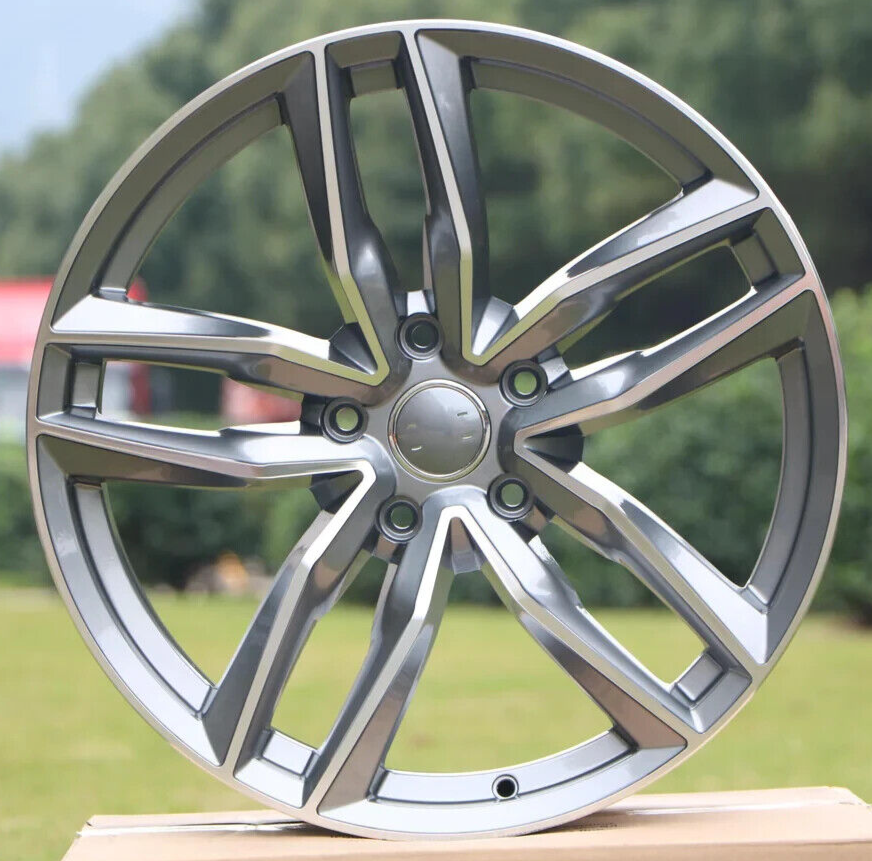 19" Wheels For Audi A4 A5 S5 Q5 Gunmetal Machined Face 19X8.5 5X112 +3 ...