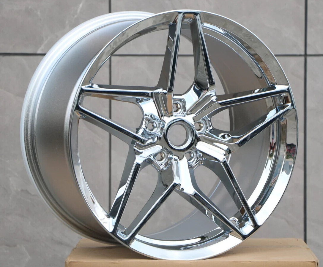 19x9.5 / 20x11 Chrome Wheels For Corvette C6 C7 19" / 20" Staggered Ri ...