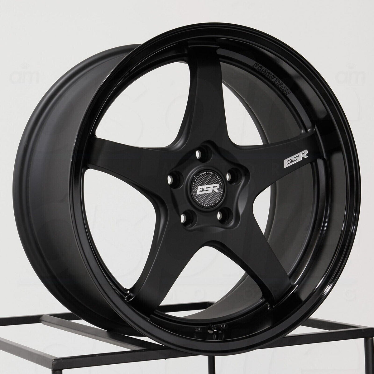ESR AP5 18x10.5 5x114.3 22 Black Wheels(4) 72.56 18" inch Rims ...