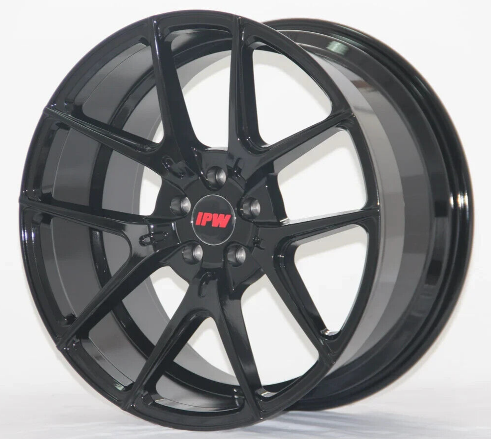 20" Wheels 20x8.5 / 20x10 5x114.3 Staggered Gloss Black JDM Style Rims ...