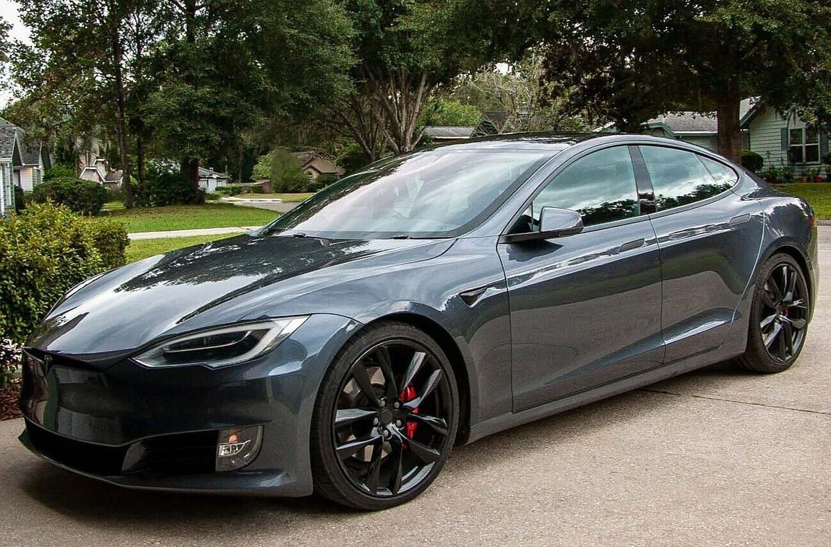 20" Wheels Fit Tesla Model S 20x8.5 Arachnid Style Rims Gloss Black 5x ...