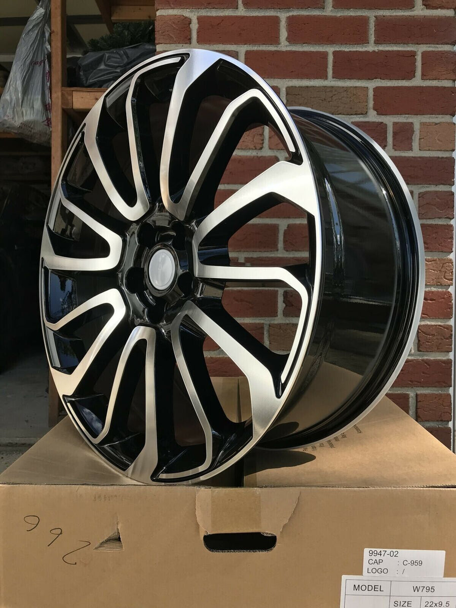 24" Wheels Fit Range Rover Land Rover HSE Sport Black Machined 24x10 5 ...