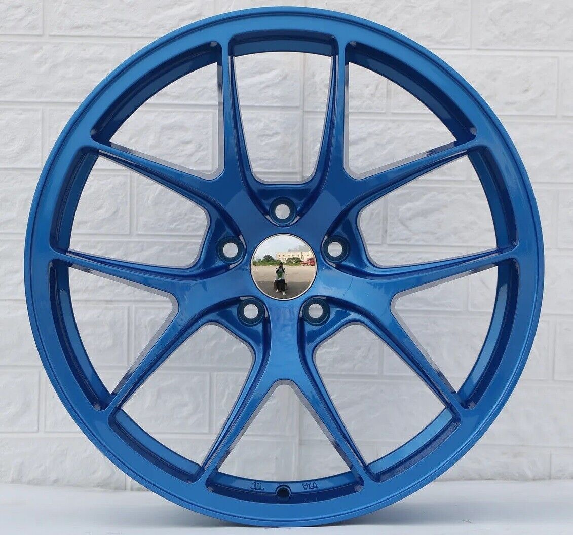 19" Wheels For Lexus IS250 Camry Accord CR-V 19x8.5 +35 5x114.3 Blue R ...