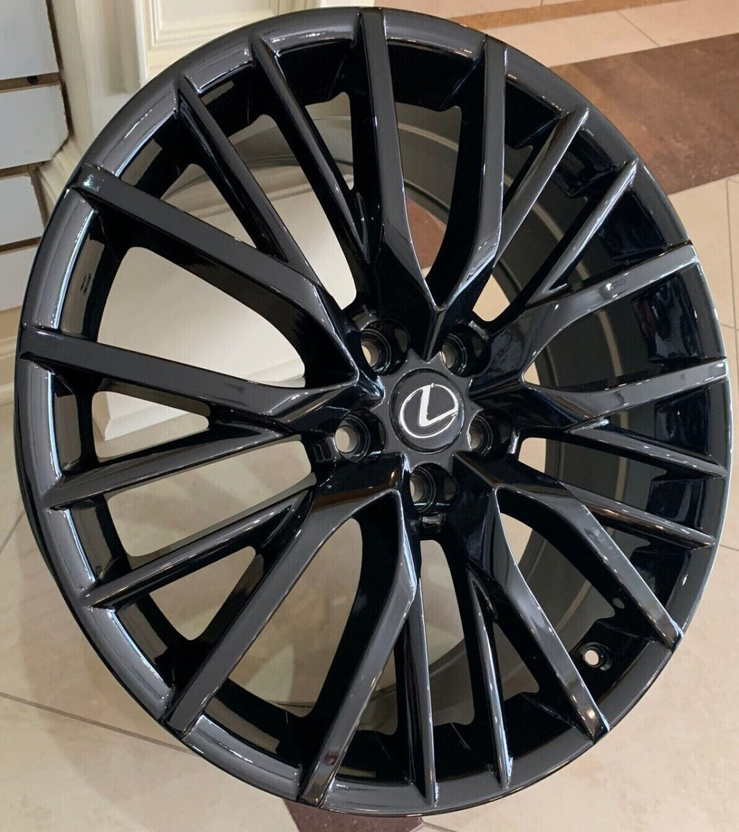 17" Wheels For Lexus RX350 RX450 IS250 17x7 +35 5x114.3 Gloss Black Ri ...